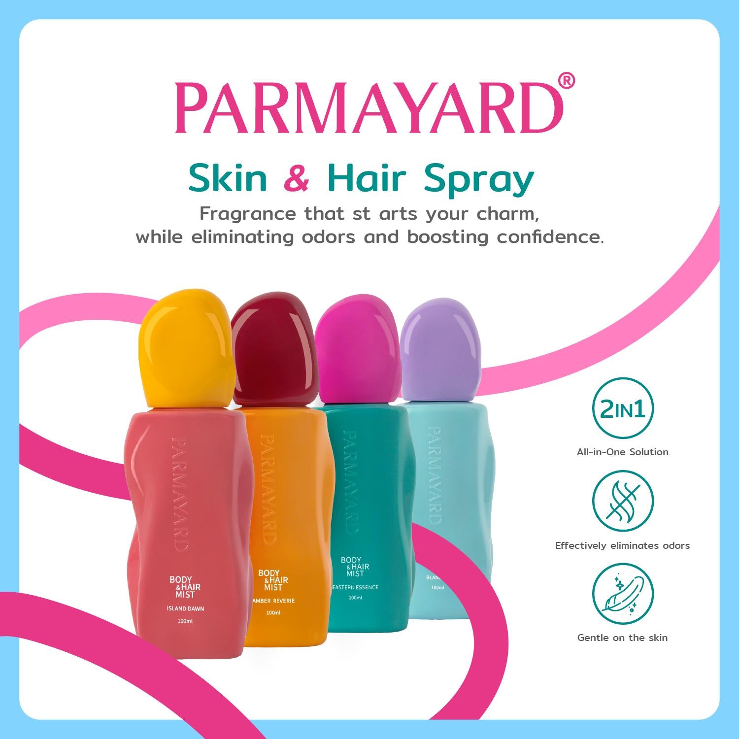 PARMAYARD BODY & HAIR MIST -1 piece: Fresh Scent for Body and Hair, El ...